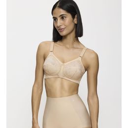 B&uuml;gelloser BH Triumph "Doreen X", Damen, Gr. 80, Cup E, beige (natur), Microtouch, Obermaterial: 84% Polyamid, 10% Elasthan (LYCRA), 6% Baumwolle, unifarben, BHs, mit Spitzendetails