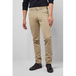 Chinos MEYER "M5 Chino", Herren, Gr. 34, L&auml;nge 36, braun (hellbraun), 98% Baumwolle, 2% Elasthan, unifarben, regular fit lang, Hosen, M5 Chino im unifarbenen Design