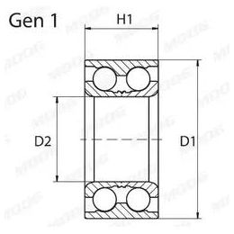MOOG Radlagersatz VO-WB-11032 vorne rechts links f&uuml;r SKODA VW SEAT AUDI 1J0498625A 1J0598625 1J0407625