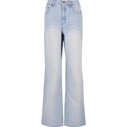 Bequeme Jeans Karl Kani "Karl Kani Karl Kani OG Five Pocket Straight Leg Denim", Damen, Gr. 28, Normalgr&ouml;&szlig;en, lightblau, 100% Baumwolle, unifarben, Jeans