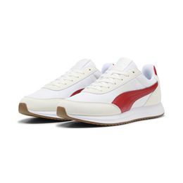 Sneaker Puma "R78 Lightwind Sneakers Erwachsene", Damen, Gr. 37, wei&szlig; candy apple warm rot, Obermaterial: Synthetik, Textil. Futter: Textil. Innensohle: Keine Angabe. Laufsohle: Gummi, Schuhe Sneaker