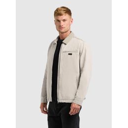 Blouson Khujo "DEDDY", Herren, Gr. M, greige, Canvas, 100% Baumwolle, regular fit, mit Druckknopf, Jacken Blouson