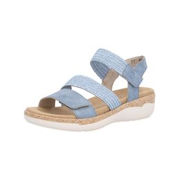 Riemchensandale Remonte "Remonte Sandalen Lederimitat", Damen, Gr. 39, blau, Lederimitat, Schuhe Riemchensandale