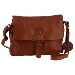 Umh&auml;ngetasche Harbour 2nd "Rosi", Damen, Gr. B/H/T: 27cm x 20cm x 8cm, braun (charming cognac), Leder, washed, Taschen Umh&auml;ngetasche, mit 2 Rei&szlig;verschluss-Innenf&auml;cher