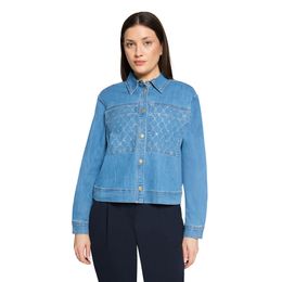 Hemdbluse Betty Barclay "Damen mit Kragen", Damen, Gr. 38, blau, Web, Obermaterial: 66% Baumwolle, 20% Polyester, 12% Lyocell, 2% Elasthan, l&auml;ssig geschnitten normal, Blusen Hemdbluse