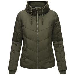 Steppjacke Navahoo "Liebesfee 14", Damen, Gr. S (36), gr&uuml;n (olivgr&uuml;n), Obermaterial: 100% Polyester. Futter: 100% Polyester. &Auml;rmelfutter: 100% Polyester. Wattierung: 100% Polyester, figurumspielend h&uuml;ftbedeckend, hoch geschlossener Ausschnitt, &Auml;rmel ohne &Auml;rmelschlitz Rippstrickb&uuml;ndchen, Jacken Steppjacke, gesteppte Damen &Uuml;bergangsjacke mit wattiertem Stehkragen