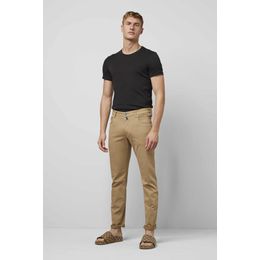 Stoffhose MEYER "M5 Slim", Herren, Gr. 38, L&auml;nge 32, braun (camel), 77% Baumwolle, 19% Lyocell, 4% Elasthan, unifarben, figurumspielend lang, Hosen Stoffhose, M5 Slim Five-Pocket