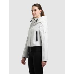 Blouson Khujo "AMELIA", Damen, Gr. M, sanftes wei&szlig;, Web, 100% Polyester, leicht gl&auml;nzend, regular fit h&uuml;ftlang, eingesetzt Rippstrickb&uuml;ndchen mit Windstopper, Jacken Blouson