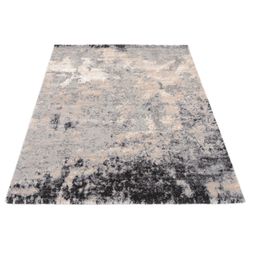 Teppich OCI DIE TEPPICHMARKE "JUWEL AWARA", grau (hellgrau), B:200cm H:20mm L:250cm, Polyester, Polypropylen, Teppiche, Teppich, Kurzflor, Wohnzimmer, Marmor Optik, Hoch Tief Effekt