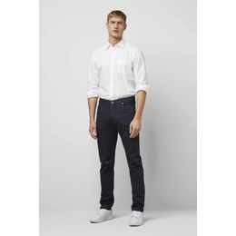 Stoffhose MEYER "M5 Slim", Damen, Gr. 40, L&auml;nge 32, blau (marine), 77% Baumwolle, 19% Lyocell, 4% Elasthan, unifarben, figurumspielend lang, Hosen Stoffhose, M5 Slim Five-Pocket