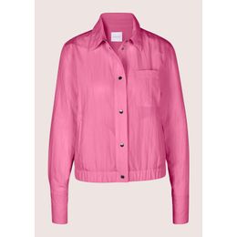 Madeleine Mode Langarmbluse MADELEINE "Hemdbluse Blusenshirt mit Brusttasche", Damen, Gr. 34, rosa (himbeersorbet), Obermaterial: 93% Lyocell CLY. 7% Polyamid PA., Modern, gerade, Blusen, Breite Manschetten