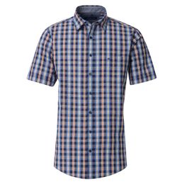 Kurzarmhemd Casamoda "Casamoda Freizeithemd Kurzarm kariert", Herren, Gr. M, Normalgr&ouml;&szlig;en, blau (dunkelblau), 100% Baumwolle, kariert, comfort fit, Hemden