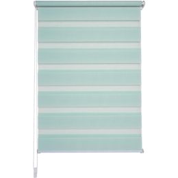 Doppelrollo Liedeco "Klemmfix-Duo-Rollo" Gr. 3, gr&uuml;n (pastell, gr&uuml;n), B:70cm H:160cm, Polyester, Rollos, 1 St&uuml;ck