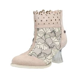 Stiefelette Laura Vita "Laura Vita Stiefelette Leder/Textil", Damen, Gr. 37, beige, rosa, Leder, Textil, Schuhe Stiefelette