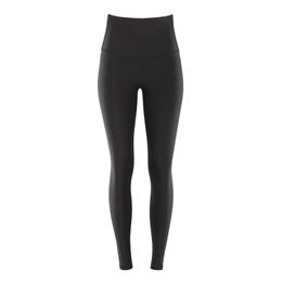 Leggings WINSHAPE "Functional Comfort HWL117C", Damen, Gr. L, Normalgr&ouml;&szlig;en, schwarz, 85% Polyester, 15% Elasthan, Hosen Leggings, mit V-Shape Applikation und Core-Bund