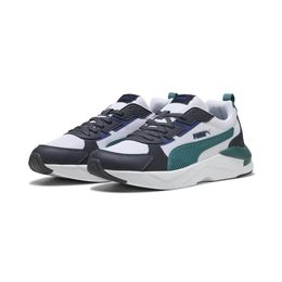 Sneaker Puma "X-Ray 3 Sneakers Erwachsene", Damen, Gr. 37,5, wei&szlig; emerald ice new navy gr&uuml;n blau, Obermaterial: Synthetik, Textil. Futter: Textil. Innensohle: Textil. Laufsohle: Synthetik, Gummi, Schuhe Sneaker