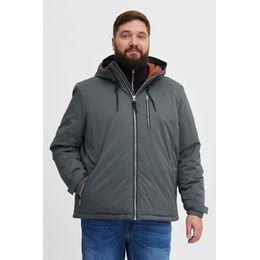 Kurzjacke Blend "BHLeto Big & Tall", Herren, Gr. 5XL, grau (iron gate), 100% Polyester, unifarben, regular fit normal, eingesetzt Rippb&uuml;ndchen, Jacken Kurzjacke, Klassische &Uuml;bergangsjacke in gro&szlig;en Gr&ouml;&szlig;en