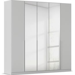 Dreht&uuml;renschrank OTTO HOME "Kleiderschrank Schrank Garderobe AGORDO mit Dekor- oder Hochglanzfront", grau (seidengrau), B:226cm H:229cm T:54cm, Holzwerkstoff, Schr&auml;nke, Dreht&uuml;renschrank, durchdachte Innenausstattung, in 8 Breiten und 2 H&ouml;hen MADE IN GERMANY, Topseller