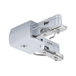 Paulmann Schienensystem-Verbinder "URail Verbinder L-St&uuml;ck 62x62mm max. 1000W", grau (chromfarben), B:6,2cm H:1,8cm T:6,2cm, Stromschienensysteme, LED Schienensystem