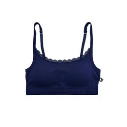like it! Bustier LIKE IT Gr. S, midnight blau, BHs, Damen, S, N-Gr, Feinripp, Obermaterial: 95% Modal, 5% Elasthan, Bustier, mit kleiner Spitzenkante
