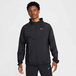 Laufjacke Nike "M NK UV RPL STRIDE JACKET", Herren, Gr. S, schwarz, schwarz,, Obermaterial: 100% Polyester, normal, Jacken, f&uuml;r sportliche Aktivit&auml;ten, mit Kapuze, wasserabweisend