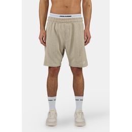 Shorts Pegador "Libco Structured Knit Shorts", Herren, Gr. M, N-Gr, khaki beige warm wei&szlig;, Web, Obermaterial: 70% Polyester, 30% Baumwolle, unifarben, regular fit ca. Mitte Oberschenkel, Hosen Shorts, Materialmix, regular fit
