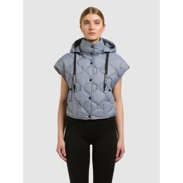 Steppweste Khujo "NINGA", Damen, Gr. L, misty blau, 100% Nylon, leicht gl&auml;nzend, regular fit, Westen Steppweste