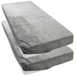 Bettlaken OTTO HOME "Desner3", grau, B:90cm L:200cm, Microfaser, Obermaterial: 100% Polyester, Bettlaken, Bettlaken, Mikrofaser, f&uuml;r Matratzen bis 20cm H&ouml;he, Cashmere-Touch, Bettlaken