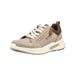 Sneaker Dockers by Gerli "Dockers by Gerli Sneaker Lederimitat", Herren, Gr. 41, taupe, Lederimitat, Schuhe Sneaker