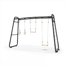 Schaukelkombination EXIT "GetSet Monkeybar MB310", schwarz, Schaukeln, KinderB:379cm H:248cm T:115cm, Stahl, B:379cm H:248cm T:115cm