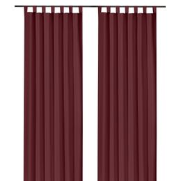 Weckbrodt-Gardinen Vorhang WECKBRODT "Vito" Gr. 1, rot (bordeaux), B:140cm H:175cm, Satin, Polyester, Gardinen, Microvelour, blickdicht, Unifarben, Gardine, Store