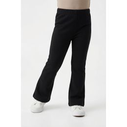 Leggings s.Oliver JUNIOR, M&auml;dchen, Gr. 146/152, N-Gr, schwarz, Web, Obermaterial: 72% Baumwolle, 23% Polyester, 5% Elasthan, unifarben, regular fit kn&ouml;chellang, Hosen Leggings, mit elastischem Bund