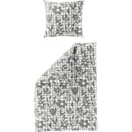 Bettw&auml;sche Bierbaum "Bettw&auml;sche 4185", grafit, B/L: 135cm x 200cm, 1 Stk., 1 Stk., Seersucker, B/L: 80cm x 80cm, 2, Seersucker, Obermaterial: 100% Baumwolle, Bettw&auml;sche, Bettw&auml;sche, Seersucker, 100 % Baumwolle, pflegeleicht, b&uuml;gelfrei, k&uuml;hlend