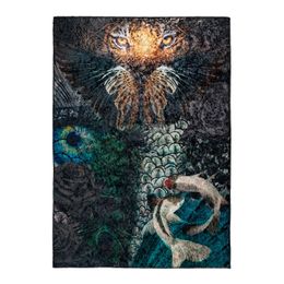 Teppich Kayoom "Exus 220", multi, B:120cm H:5mm L:170cm, Polyester, Teppiche, Teppich, Kurzflor, Modernes Muster, Fu&szlig;bodenheizungsgeeignet, Wohnzimmer