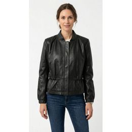 Lederjacke Mauritius "MWEliz", Damen, Gr. L (40), schwarz, Obermaterial: 100% Schafsleder. Futter: 100% Baumwolle. &Auml;rmelfutter: 100% Polyester, unifarben, regular fit normal, elastischer Bund, Jacken, mit verstellbarer Taille