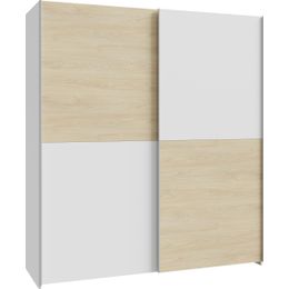 Schwebet&uuml;renschrank FORTE "2 Schiebet&uuml;ren, Made in Europe, stabil und zeitlos", wei&szlig; (wei&szlig;, eichefarben), B:170,3cm H:190,5cm T:61,2cm, Holzwerkstoff, Schr&auml;nke, Schwebet&uuml;renschrank, in verschiedenen Farben und Breiten