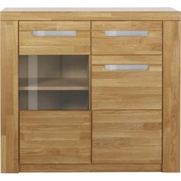 Kommode OTTO HOME "Kolding", braun (eiche teilmassiv), B:100cm H:90cm T:40cm, Holz teilmassiv, Sideboards, Kommode, teilmassiv