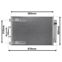 Van Wezel Kondensator, Klimaanlage 18005487 f&uuml;r FORD BV6119710BA 1907673 1798139