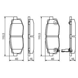 Bosch Bremsbelagsatz, Scheibenbremse 0 986 495 135 hinten rechts links f&uuml;r TOYOTA SUBARU SU00304325 26696SG000 26696CA000