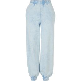 Jogginghose Urban Classics "Urban Classics Damen Ladies Towel Washed Sweat Pants", Damen, Gr. XL, US-Gr&ouml;&szlig;en, balticblau, 70% Baumwolle, 30% Polyester, unifarben, loose fit, Hosen Jogginghose