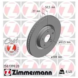 Zimmermann Bremsscheibe 250.1399.20 vorne rechts links bel&uuml;ftet 308mm f&uuml;r FORD 2305506 JX61-1125-BEB