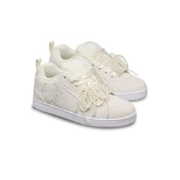 Sneaker DC Shoes "Court Graffik", Damen, Gr. 7(38), wei&szlig;, lace, Obermaterial:55, 91% Leder, 38, 75% Synthetik, 5, 34% Microfaser;, Schuhe Sneaker