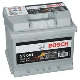 Bosch Starterbatterie S5 12 V, 52 Ah, 520 A 0 092 S50 010 12V 52Ah 520A f&uuml;r SUZUKI VW AUDI TOYOTA JAGUAR VOLVO BMW NISSAN OPEL ROVER RENAULT FIAT VAUX