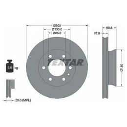 TEXTAR Bremsscheibe PRO 92301203 vorne rechts links bel&uuml;ftet 300mm f&uuml;r MERCEDES-BENZ A9104210000 9104210000 A9104210100