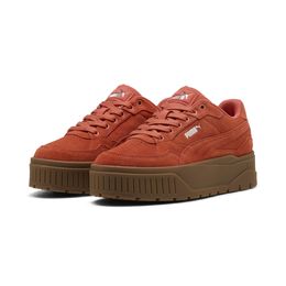 Sneaker Puma "Karmen II Idol Suede Sneakers Damen", Damen, Gr. 38,5, amarena orange, Obermaterial: Synthetik, Textil, Kuhleder. Futter: Textil. Innensohle: Textil. Laufsohle: Gummi, Schuhe Sneaker
