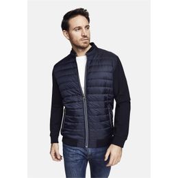 Outdoorjacke NEW CANADIAN, Herren, Gr. L, blau (dunkelblau), 60% Viskose, 35% Polyester, 5% Elasthan, unifarben, kurz, Jacken Outdoorjacke, im Materialmix