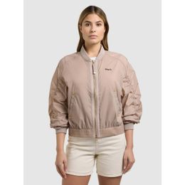 Blouson Khujo "TUVAY", Damen, Gr. L, latte beige, Web, 100% Nylon, unifarben, regular fit, eingesetzt Rippb&uuml;ndchen, Jacken Blouson