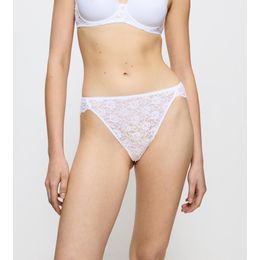 Tai-Slip Triumph "Amourette", Damen, Gr. 40, wei&szlig;, Spitze, Obermaterial: 77% Polyamid, 23% Elasthan. Spitze: 86% Polyamid, 14% Elasthan, unifarben, k&ouml;rpernah, Unterhosen, Stretch-Spitze, hoher Beinausschnitt