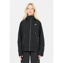 Outdoorjacke SOS "Talinis", Damen, Gr. L, schwarz, 90% Polyester, 10% Elasthan, unifarben, normal, hoch geschlossener Ausschnitt, Jacken Outdoorjacke, 4-Wege Stretch