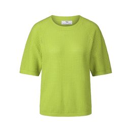 Peter Hahn - Rundhals-Pullover, gr&uuml;n, Gr. 38 / S - Baumwolle